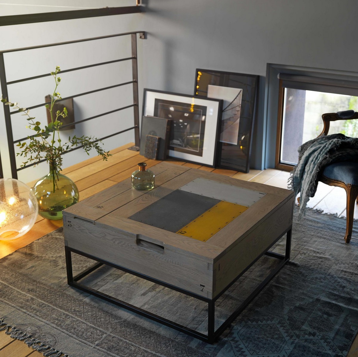 Table basse relevable L80xP80xH39cm Artcopi - Home - votre magasin de ...